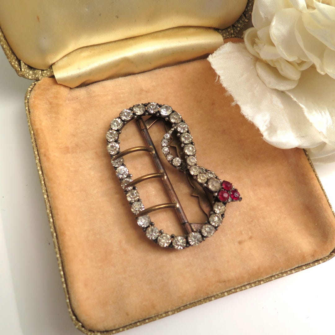 Victorian Snake Buckle: Antique Paste Stones Belt or Sash Clasp - Etsy