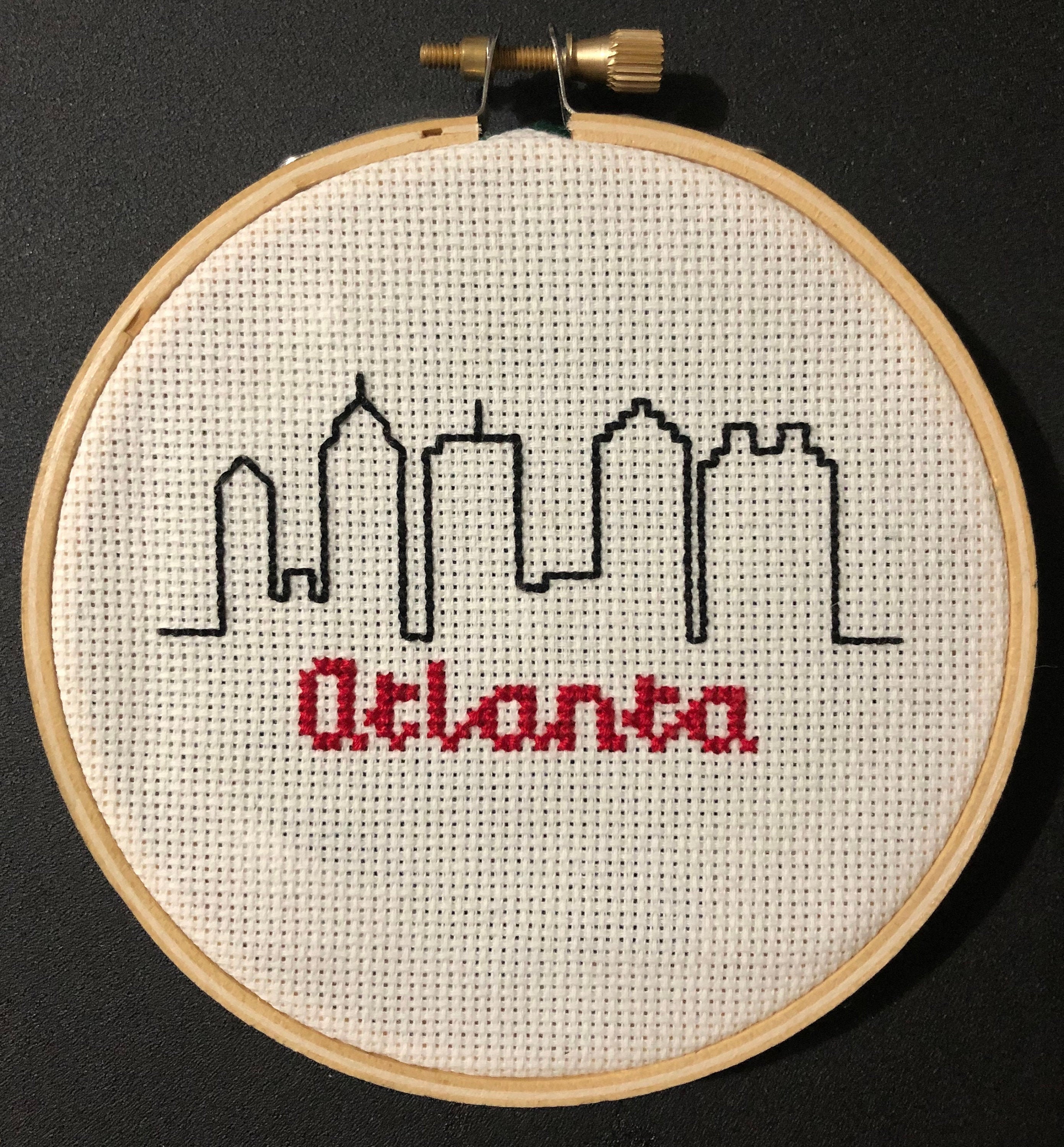 Atlanta Skyline - Atlanta, Georgia - Counted Cross Stitch - Modern ...