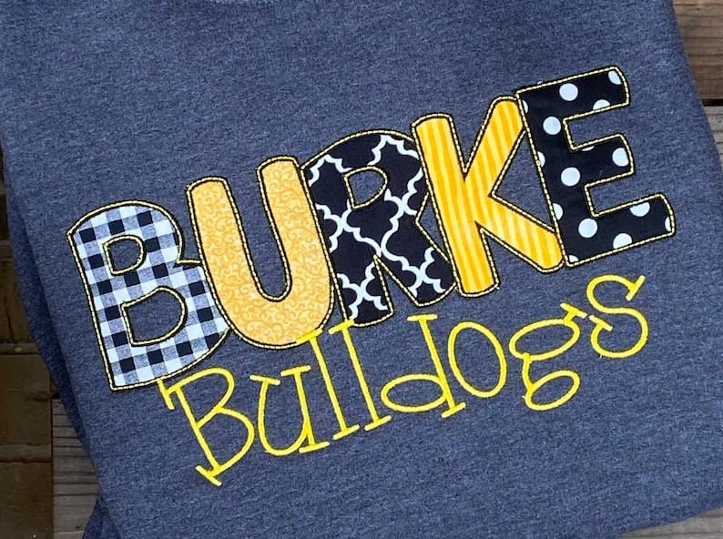 School Spirit Sweatshirt School Spirit Applique Letters - Etsy