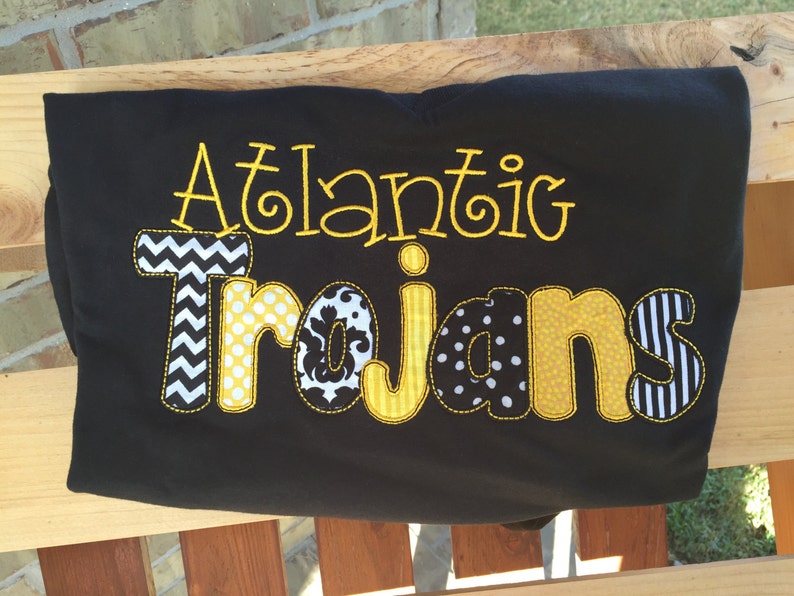 School Spirit Applique Letters School Spirit Shirt - Etsy