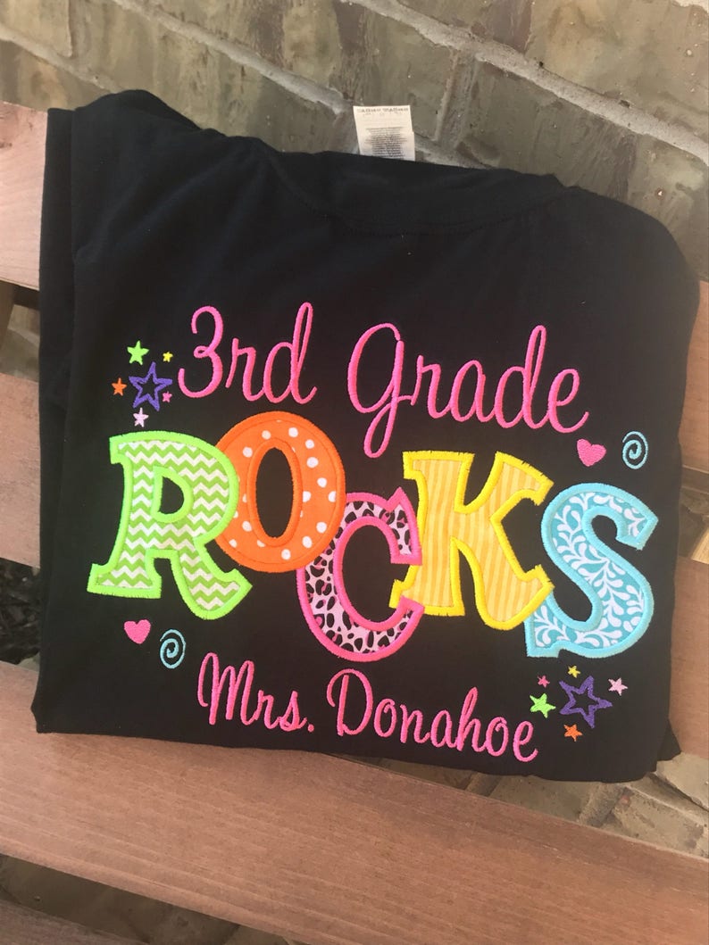 Teacher Shirt 3rd Grade 3rd Grade Teacher 3rd Grade Rocks - Etsy