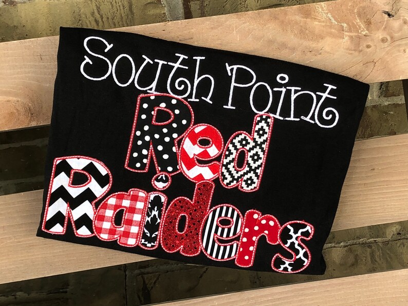 School Spirit Applique Letters School Spirit Shirt - Etsy