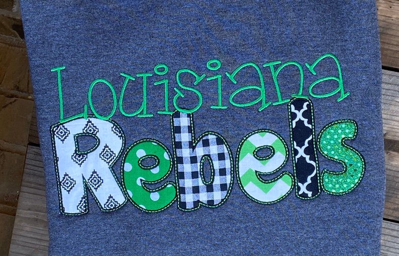 School Spirit Sweatshirt School Spirit Applique Letters - Etsy