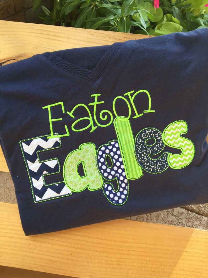 School Spirit Shirts School Spirit Applique Letters - Etsy