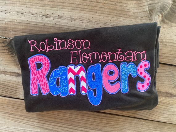 School Spirit Applique Letters School Spirit Shirt - Etsy