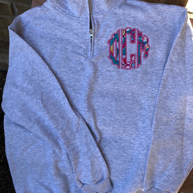 Monogrammed Quarter Zip - Etsy