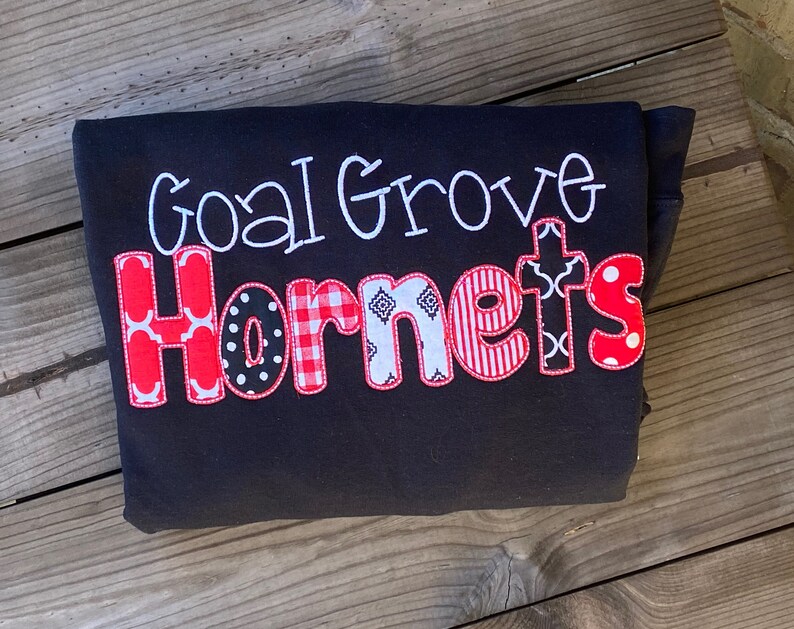 School Spirit Sweatshirt School Spirit Applique Letters - Etsy