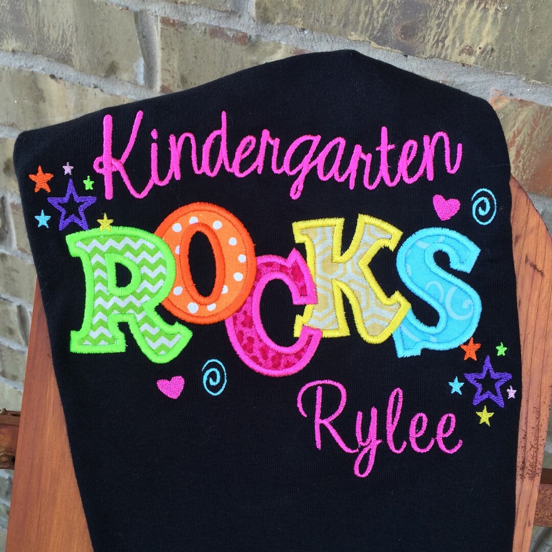 CHILD Kindergarten Rocks Personalized Shirt! Kindergarten Shirt, Ready ...