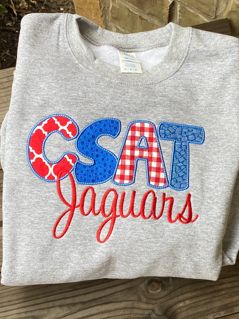 School Spirit Sweatshirt School Spirit Applique Letters - Etsy