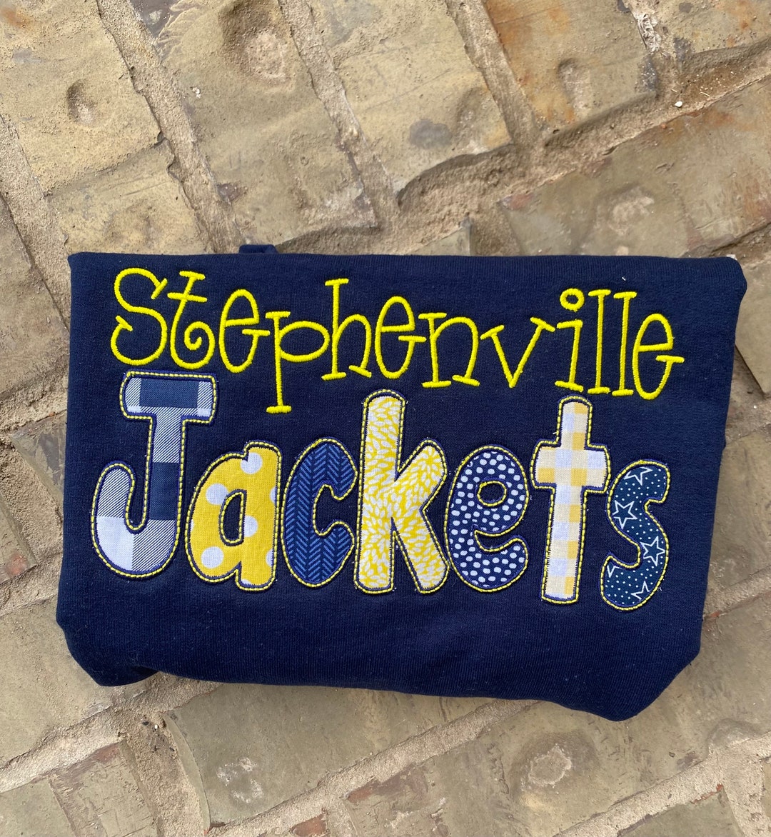 School Spirit Sweatshirt, School Spirit, Applique Letters, Embroidered ...