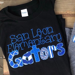 School Spirit Applique Letters School Spirit Shirt - Etsy