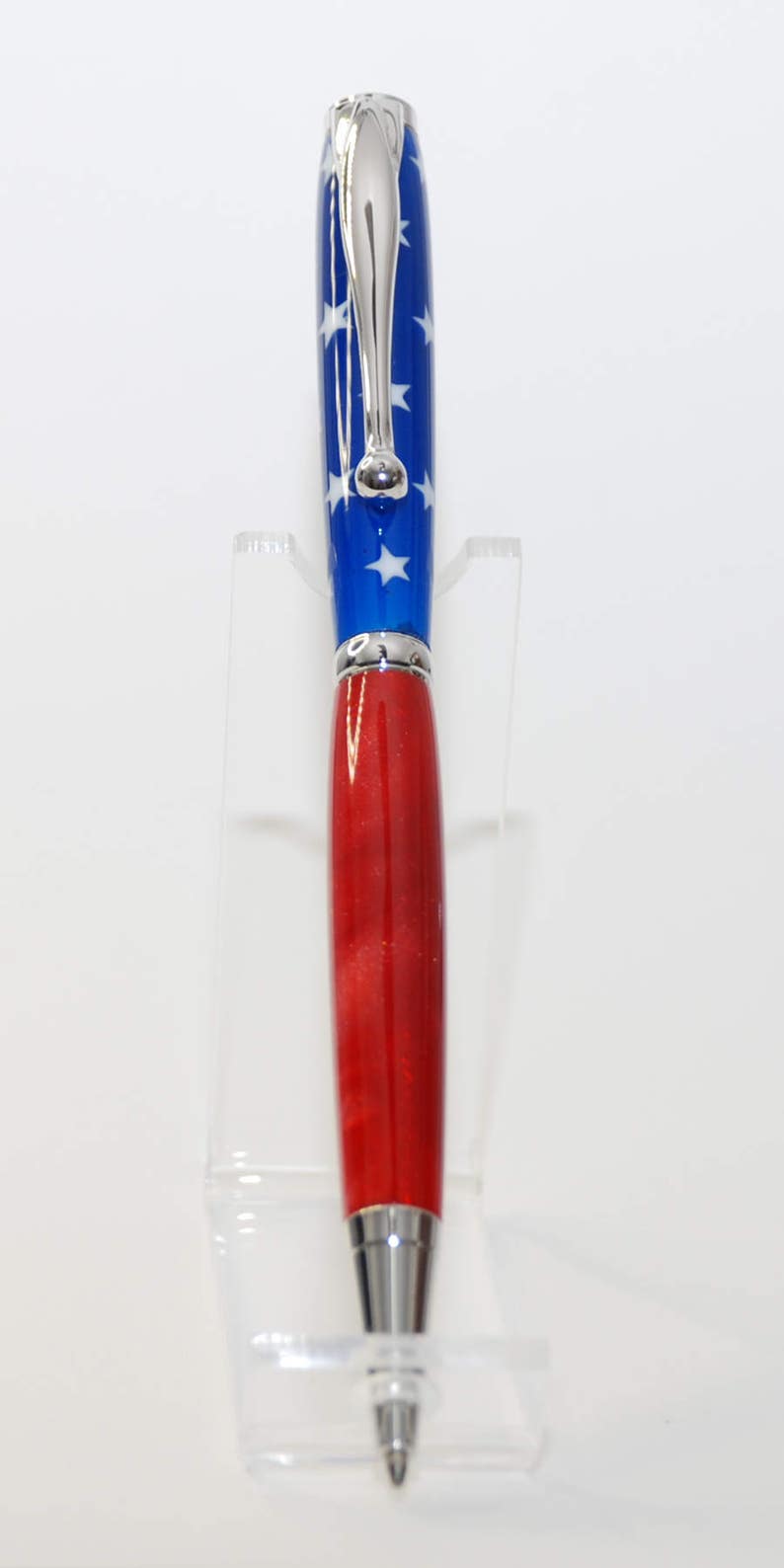 Red, White & Blue Acrylic Pen - Etsy