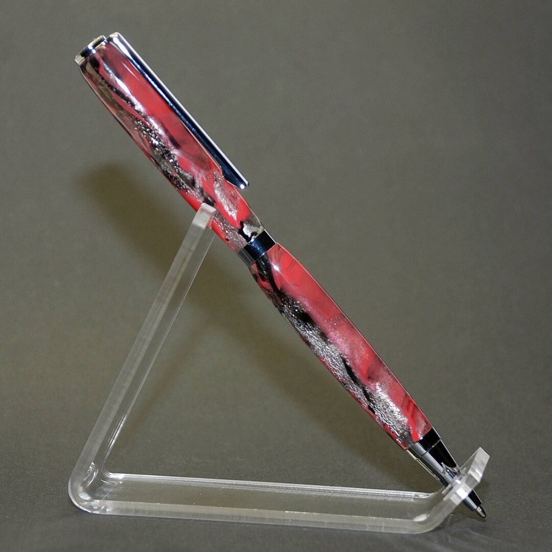 Crackled Cranberry Acrylic Pen - Etsy