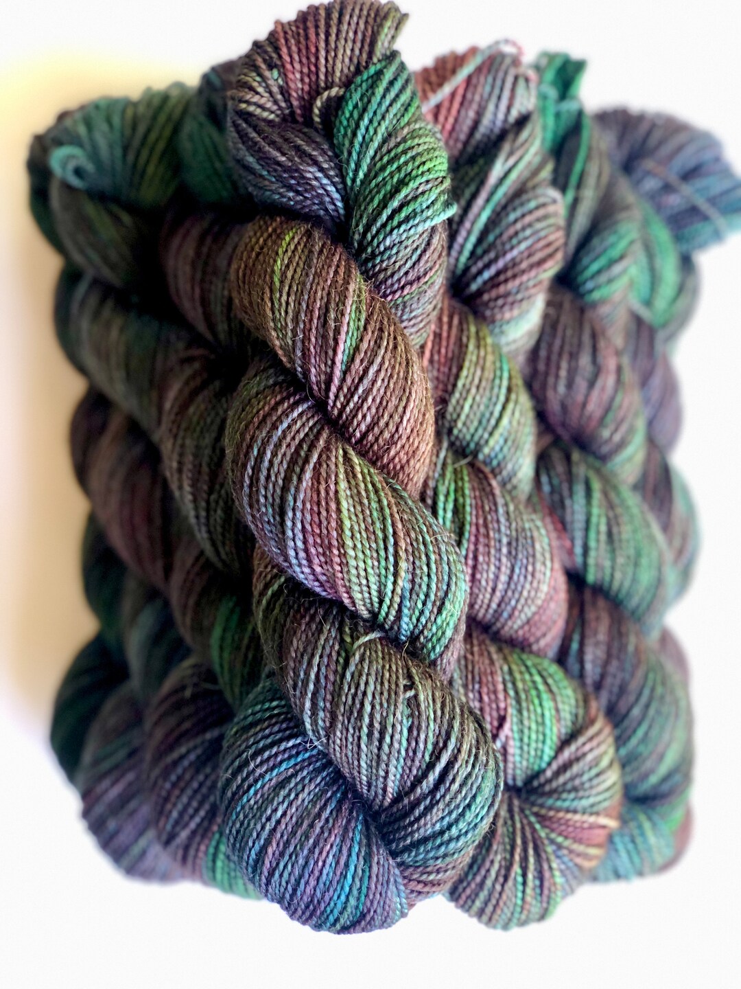 Oil Slick Worsted Variegated Wool Hand-dyed - Etsy