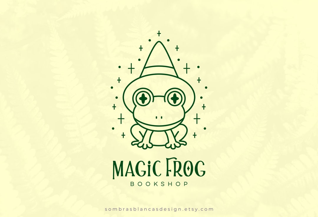 Premade Logo Design for Magic Brands, Witch Frog Logo, Vector Files ...