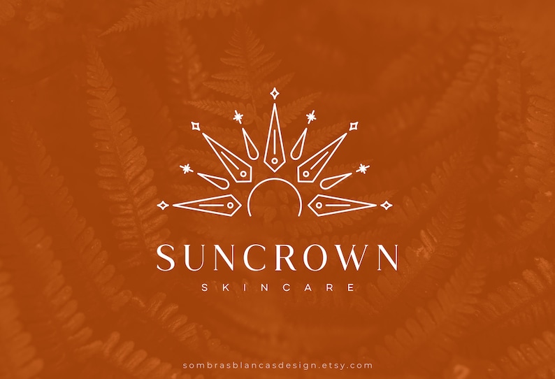 Premade Logo Design for Skincare Brands, Half Sun Logo, Vector Files ...