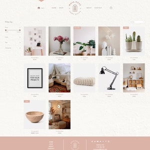 Wix Website Template Design for Home Decor Shops | Maya | Modern and ...
