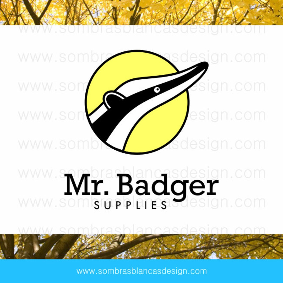 OOAK Premade Logo Design Badger Frame One of A Kind - Etsy