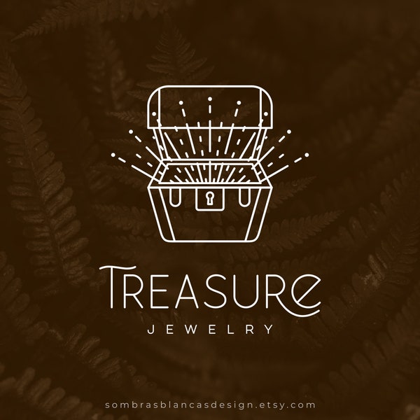Treasure Chest Premade Logo - Etsy