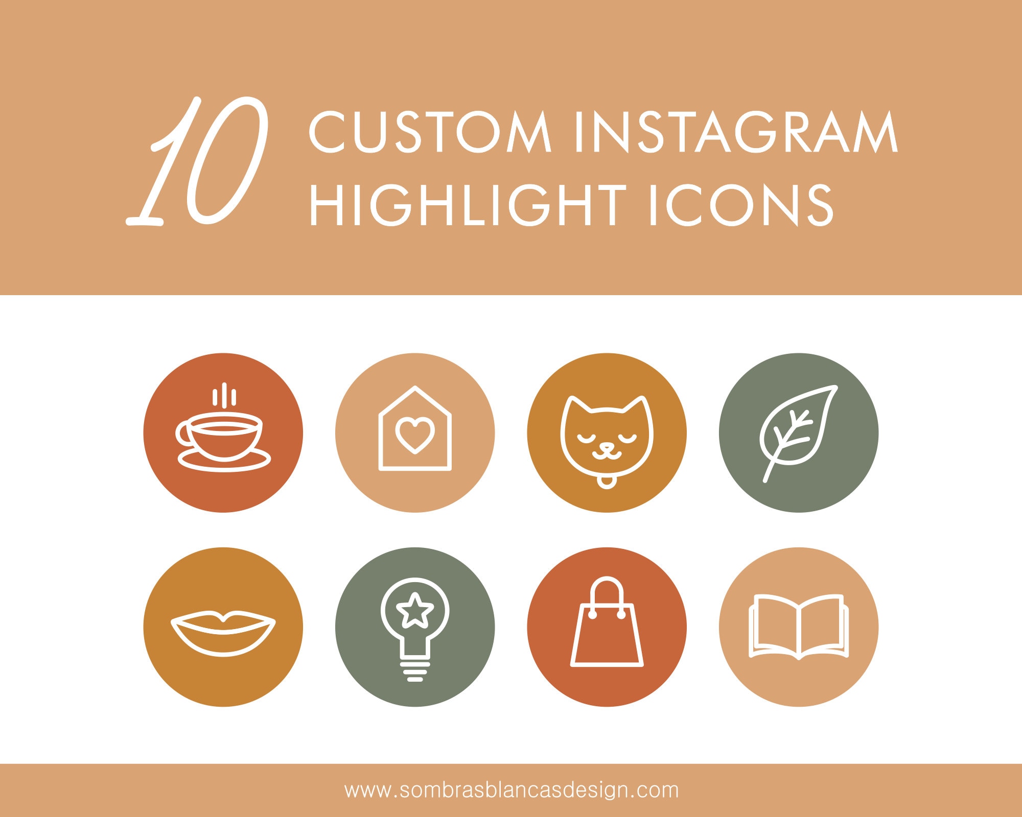 10 Custom Instagram Highlight Icons | Etsy
