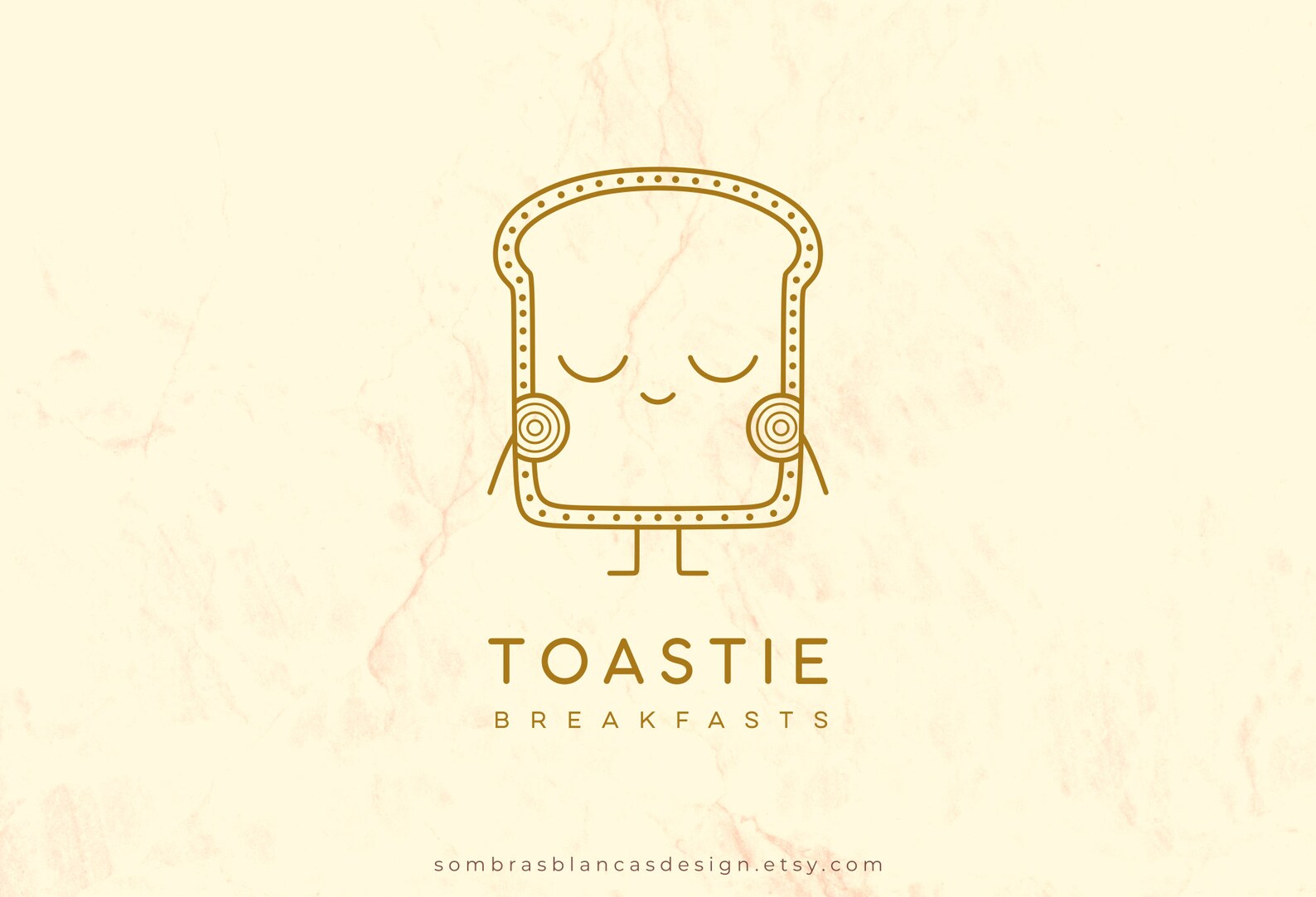 Happy Toast Premade Logo Design Vector Files Illustrated | Etsy