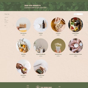 Wix Website Template Design for Vegan and Eco-friendly Shops | the ...