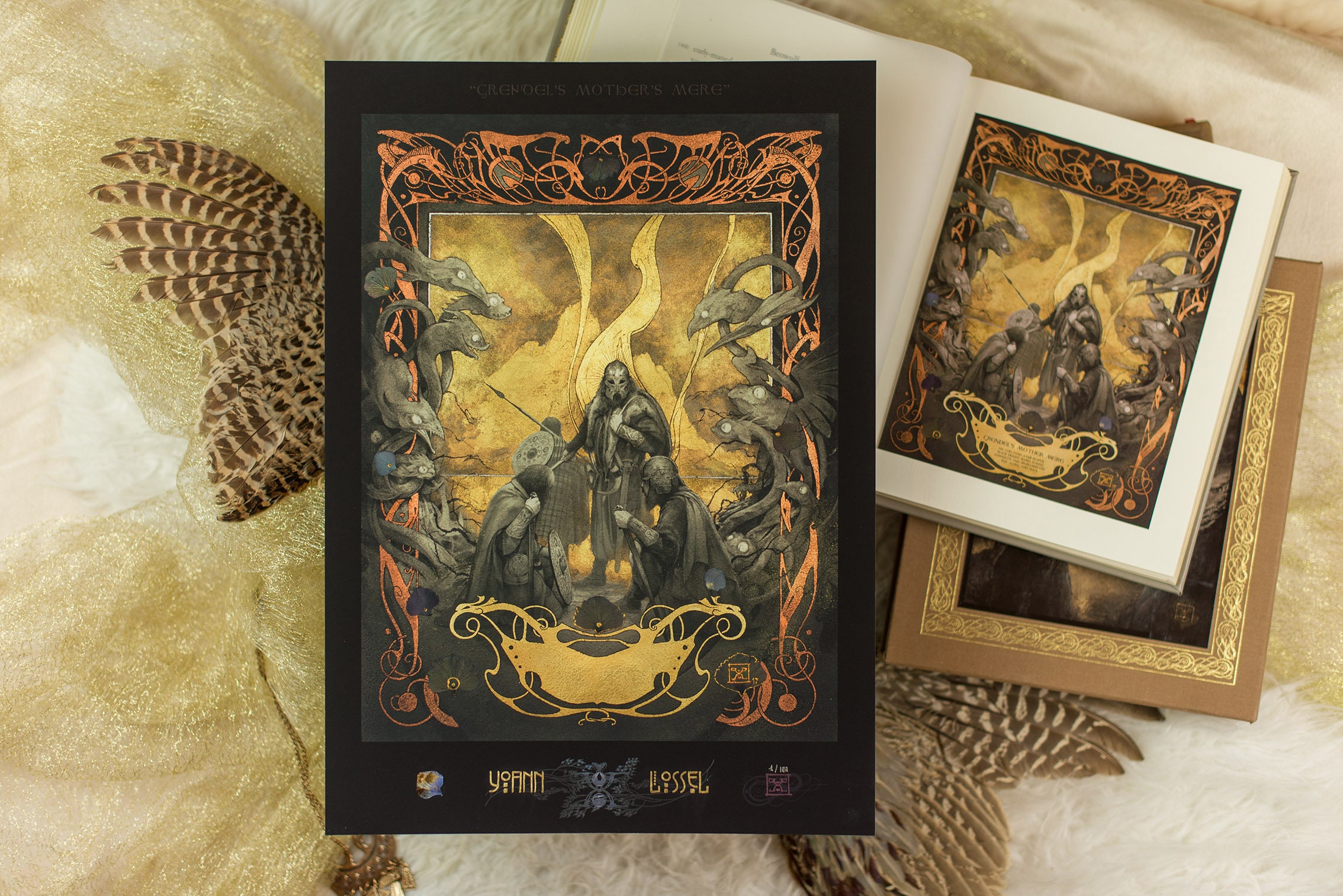 Fine Art Giclee Print A3 of Beowulf : Grendel's | Etsy