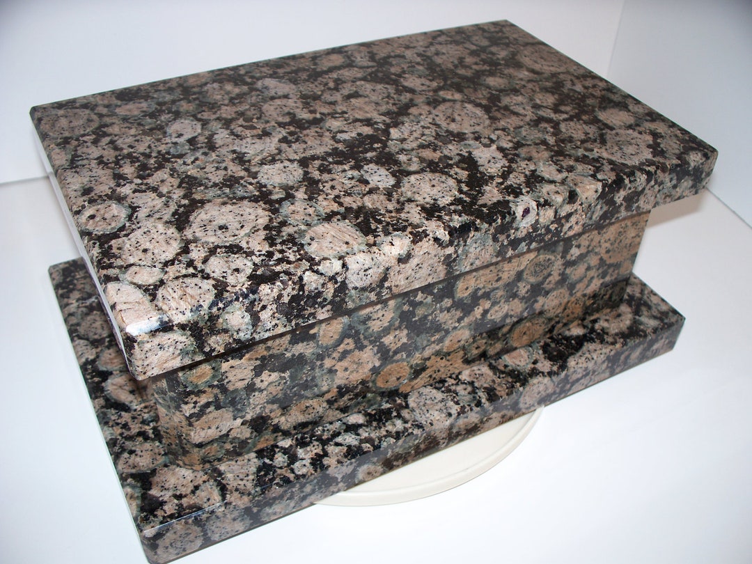 Stone Handmade Keepsake Box Wedding Box Cremation Vault Baltic Brown ...
