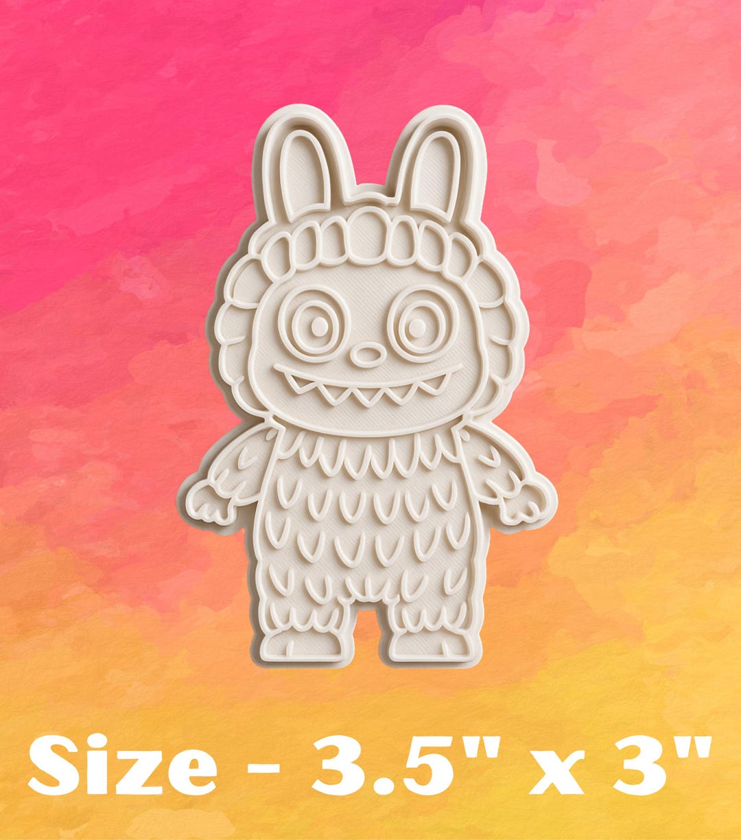 Labubu Style Cookie Cutter – Cute Monster Baking Mold – Kawaii Cookie ...