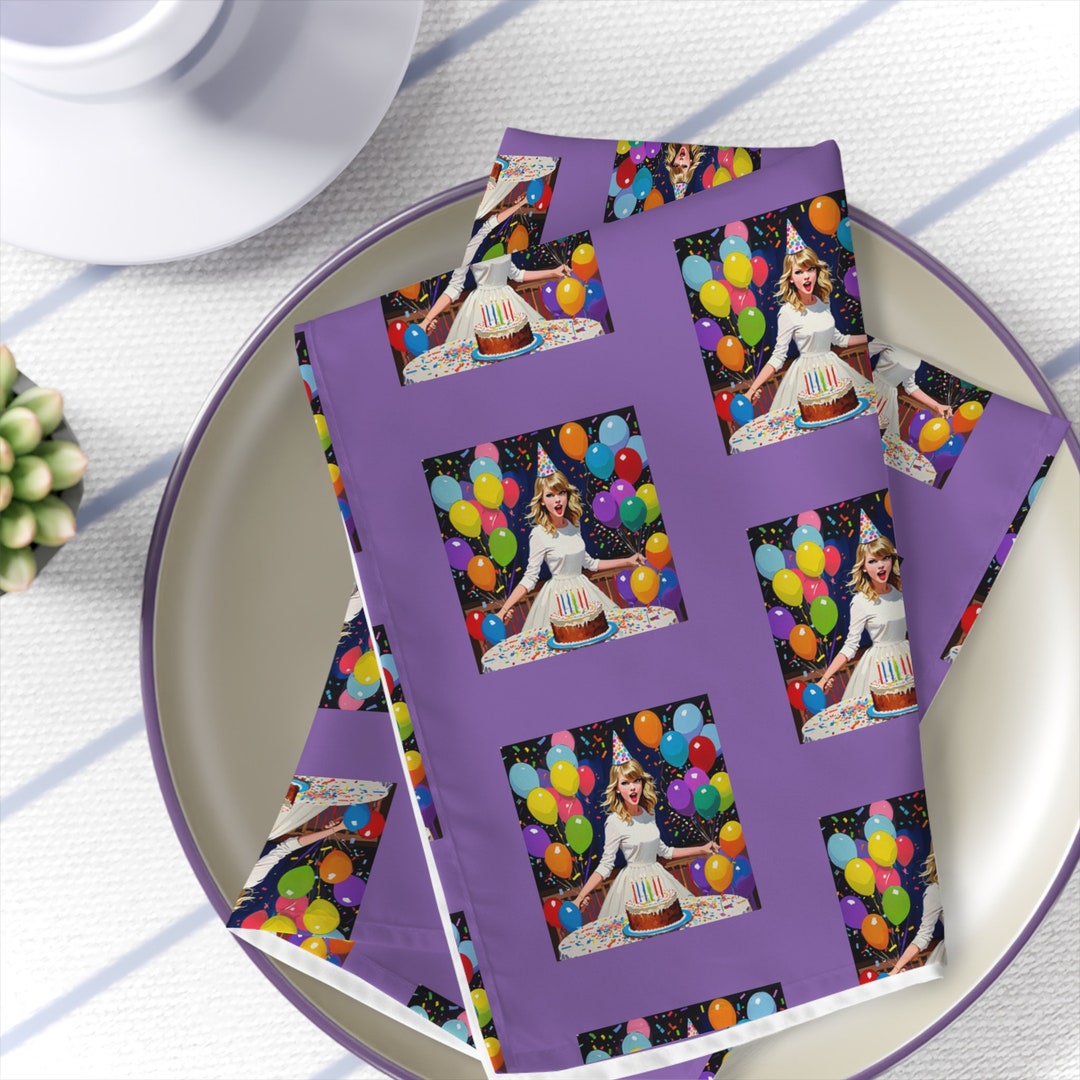 Taylor Swift Inspired birthday Balloons Napkin - Etsy