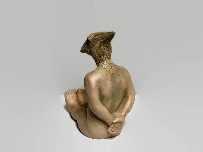 Pterodactyl Human Hybrid Figurine — GrapeVine Ceramics