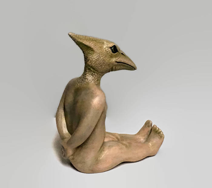 Pterodactyl Human Hybrid Figurine — GrapeVine Ceramics