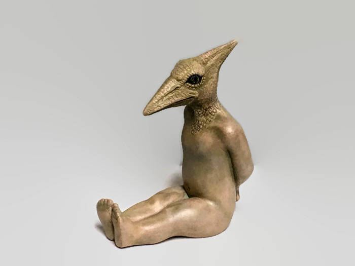Pterodactyl Human Hybrid Figurine — GrapeVine Ceramics