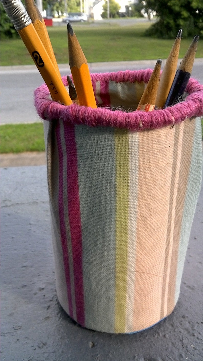 Recycled Upcycled Soup Can Pencil Cup. Decorative - Etsy