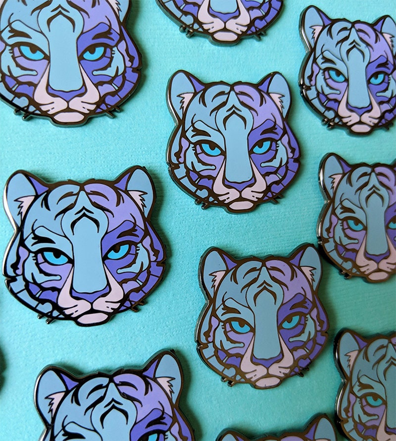Tiger Night Hard Enamel Pin - Etsy Canada