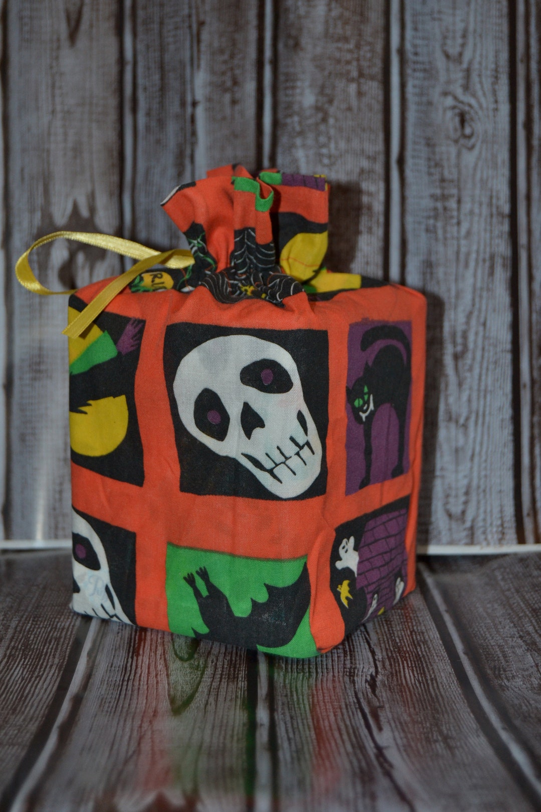 Homemade Halloween Spooky, Scary Design Fabric Tissue Box Cover - Etsy