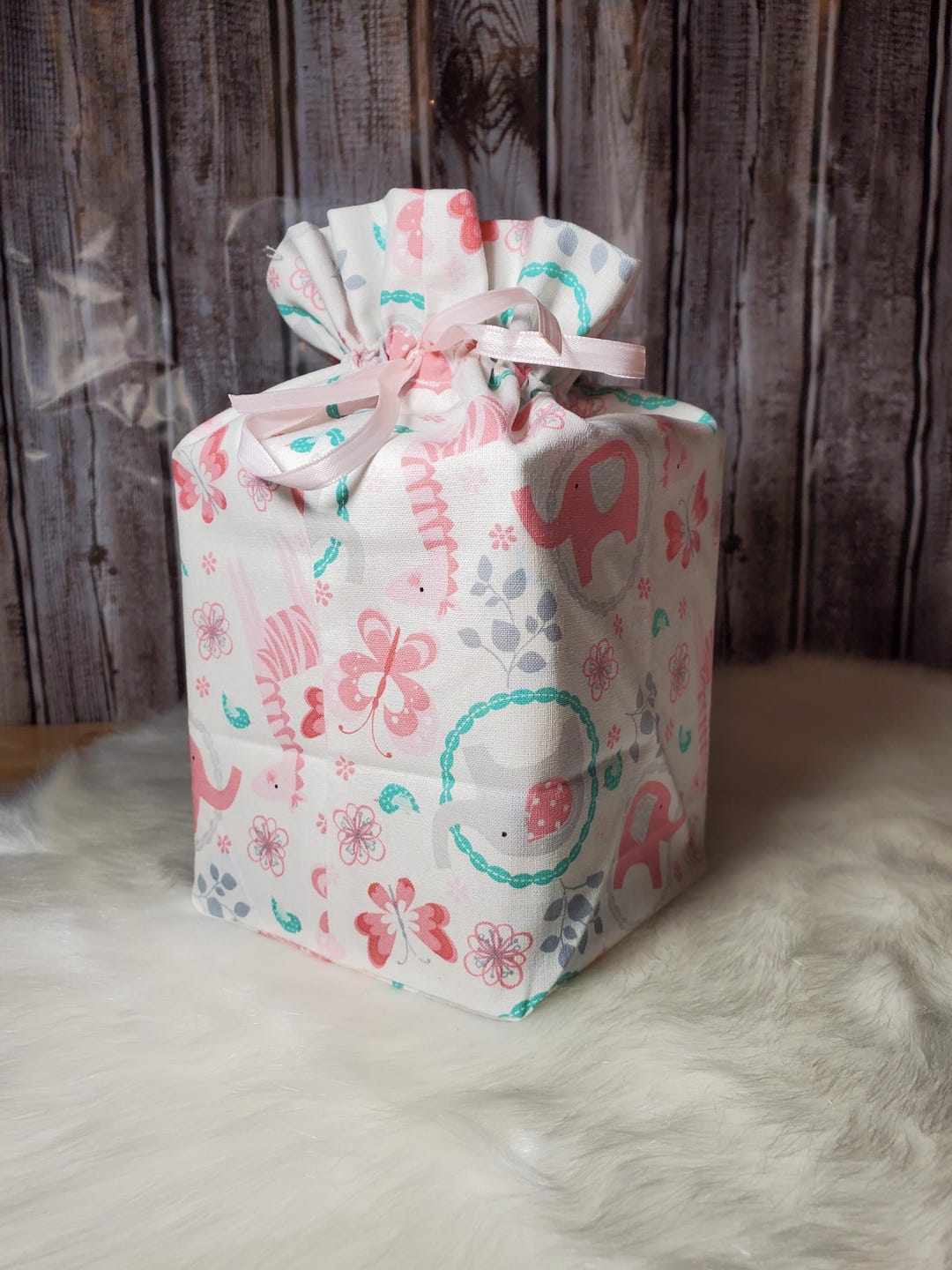 Homemade Elephant Design Fabric Tissue Box Cover - Etsy