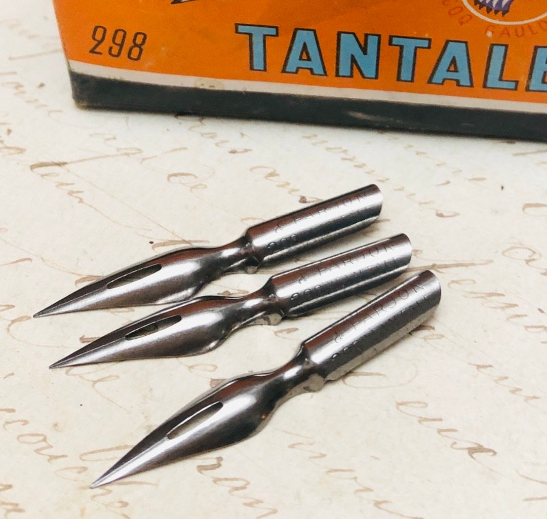 Vintage French Pen Nibs Quill Plume Writing Nibs Calligraphy Ink Dip - Etsy