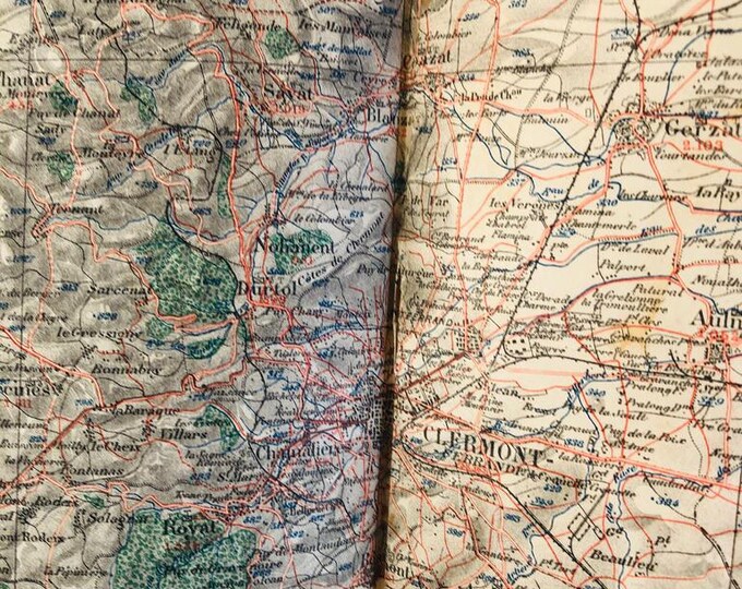 Antique French Map Early 1900s War Military Cartography - Etsy