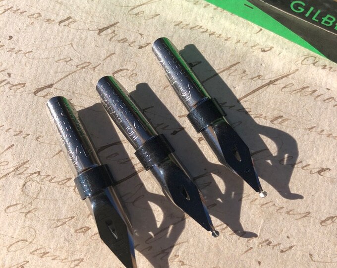 Vintage French Pen Nibs Plumes Blanzey Conte Gilbert - Etsy