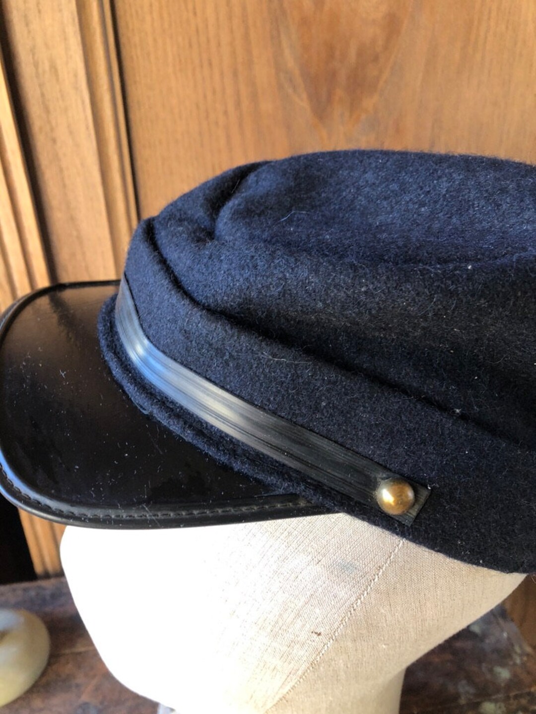 Vintage French Postman's Cap Blue Felt Wool Hat Postal Uniform - Etsy