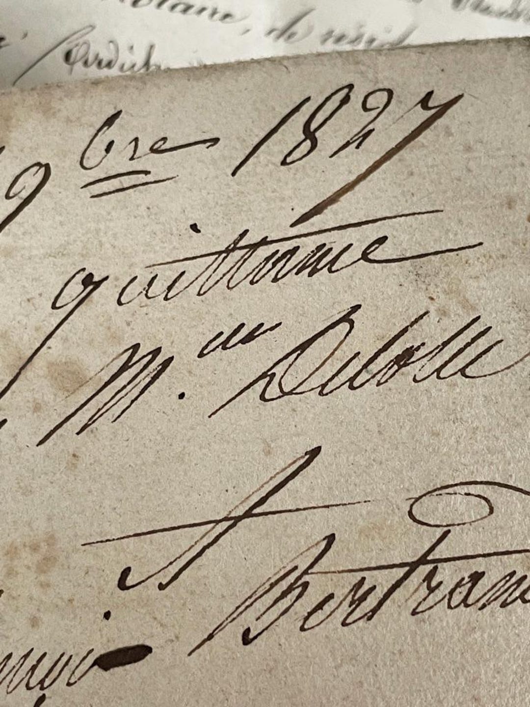 Antique French Documents Handwritten 19th Century Legal Notaire Papers ...