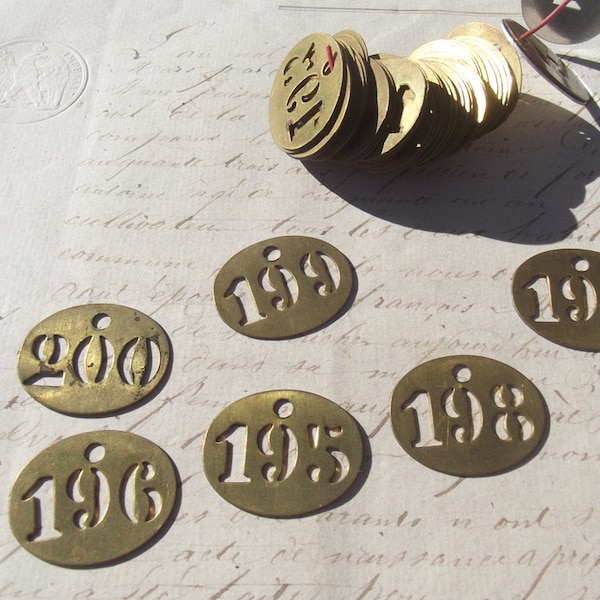 Brass Key Fob Number - Etsy
