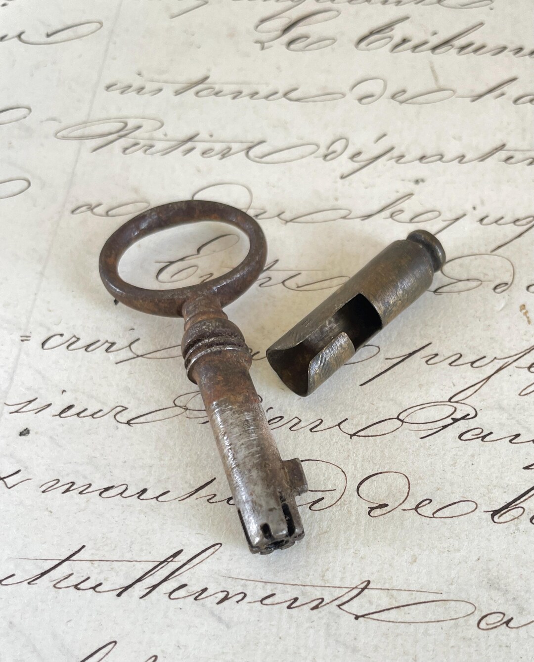 Antique Bramah Iron Key With Brass Dust Case 19th Lock - Etsy