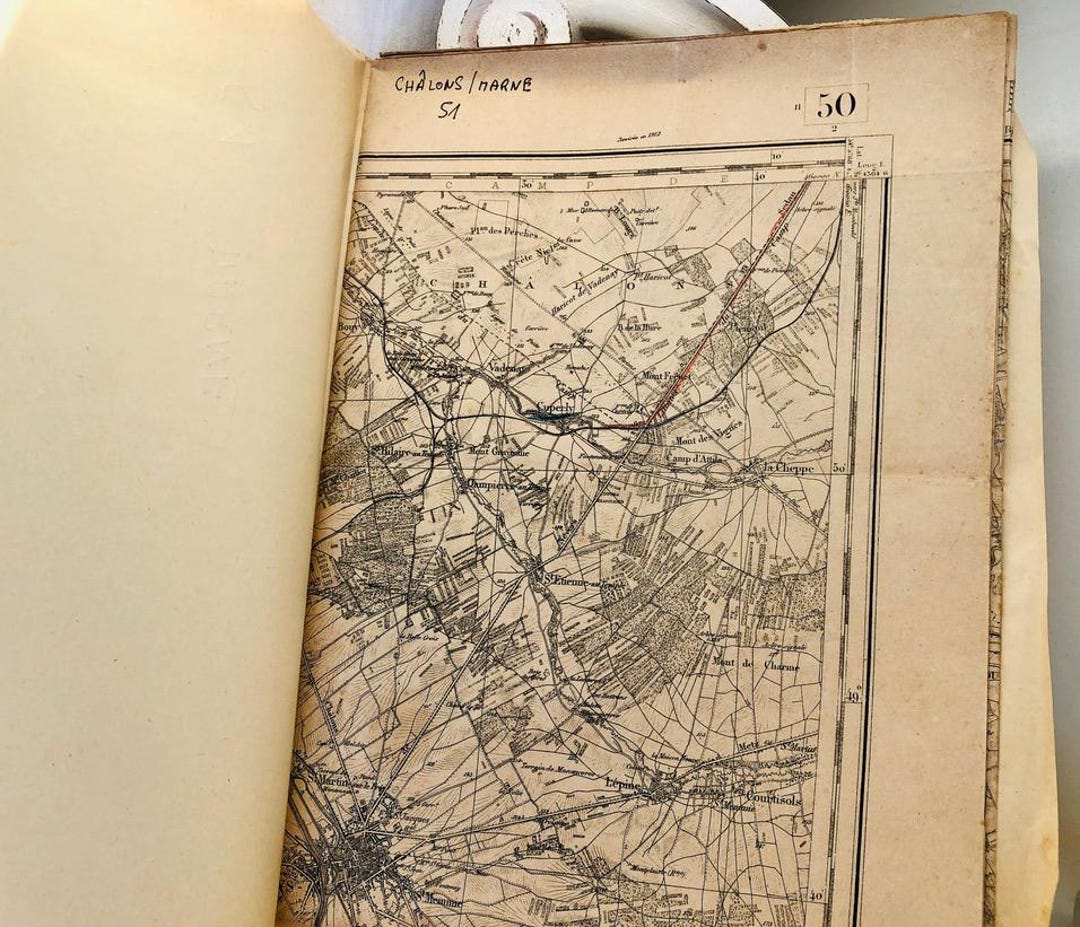 Antique French Maps Early 1900s War Military Cartography - Etsy