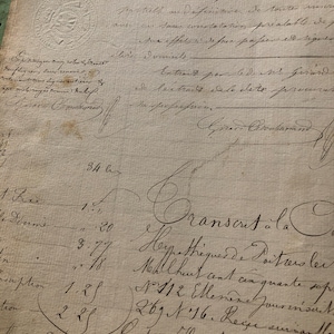 Lot Antique French Documents Handwritten 19th Century Legal Notaire ...