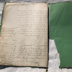 Lot Antique French Documents Handwritten 19th Century Legal Notaire ...