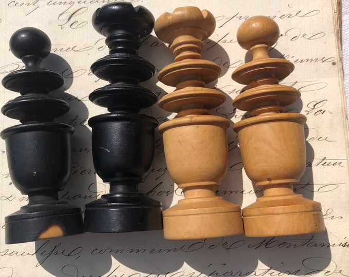Vintage French Regency Chess Pieces Pair King and Queen - Etsy