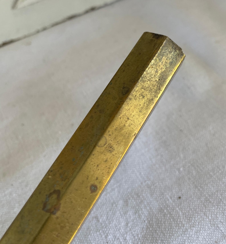 Antique Brass Rod 1900 Stair Rod Hexangonal Brass Bar Step Carpet ...