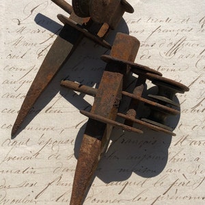 Antique French Pulley Wheels Brass Wheel and Iron Casing With Spikes - Etsy